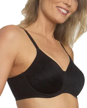 DOMINIQUE INTIMATES Jacqueline Jacquard Underwire Minimizer Bra - Black