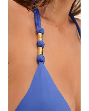 VIX PAULA HERMANNY Paula Triangle Bikini Top - Blue