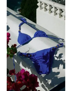 VIX PAULA HERMANNY Paula Triangle Bikini Top - Blue