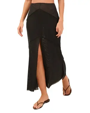 VIX PAULA HERMANNY Taly Long Cover Up Skirt - Black