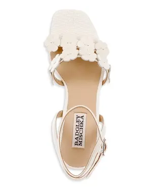 Badgley Mischka Waverly Sandals - Cream Leather