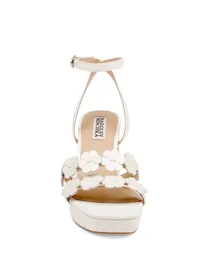 Badgley Mischka Waverly Sandals - Cream Leather