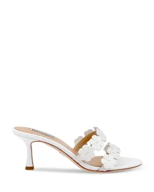 Badgley Mischka Watertown Slides - White Leather