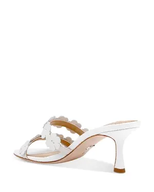 Badgley Mischka Watertown Slides - White Leather