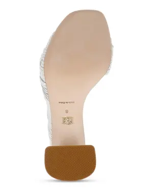 Badgley Mischka Winslow Heeled Slides - White Leather