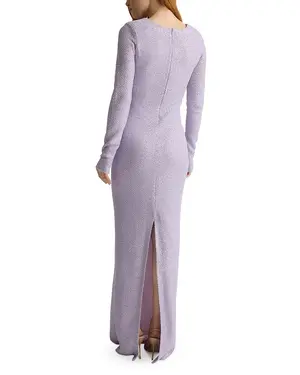 St. John Soft Sequin Knit Gown - Hyacinth