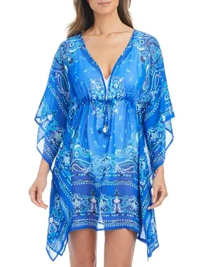 BLEU BY ROD BEATTIE Deep V Cover Up Caftan - Bleu Depth