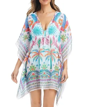 Bleu Rod Beattie Deep V Cover Up Caftan - White
