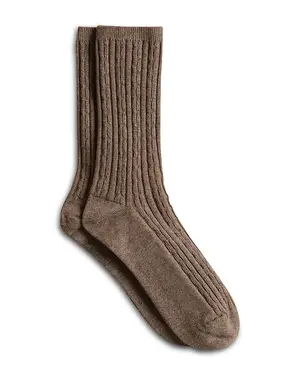 Jenni Kayne Cable Knit Socks - Ash Heather