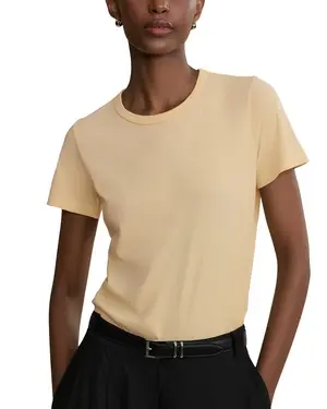 Jenni Kayne Cotton Slim Tee - Pale Yellow