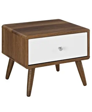 MODWAY Transmit Nightstand - Walnut White