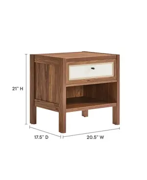 MODWAY Capri Wood Grain Nightstand