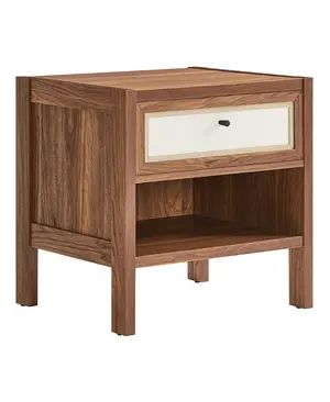 MODWAY Capri Wood Grain Nightstand - Walnut