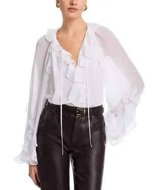 Kobi Halperin Katya Ruffled Blouse - White