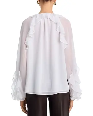 Kobi Halperin Katya Ruffled Blouse - White