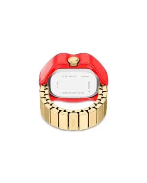 Fossil Lips Watch Ring, 23mm X 6mm - Gold/lips
