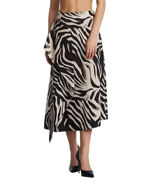 Bcbgmaxazria Printed Midi Skirt
