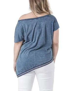 STANDARDS & PRACTICES Plus Asymmetrical Hem Knit Top