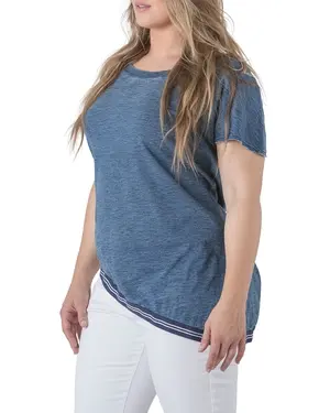 STANDARDS & PRACTICES Plus Asymmetrical Hem Knit Top