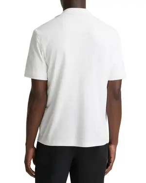 Vince Mesh Knit Short Sleeve Cabana Shirt - Optic White