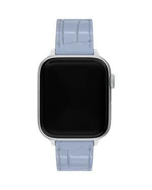 Michele Leather Band For Apple Watch - Blue