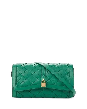 Stella McCartney Ryder Woven Wallet With Strap - Bright Green