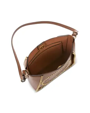 Stella McCartney Raffia Trim Crossbody Bag