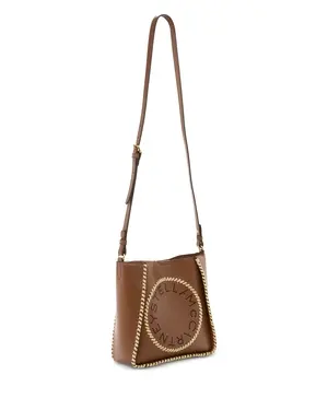 Stella McCartney Raffia Trim Crossbody Bag