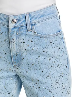 Paige Sofia Embellished Mid-rise Jeans