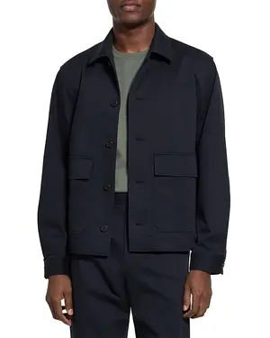 Theory Moonsoft" Single-breasted Cotton Twill Jacket - Baltic