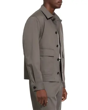 Theory Moonsoft" Single-breasted Cotton Twill Jacket - Morel