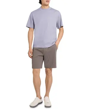 Theory Relaxed Fit Striped Tee - Gray Lilac