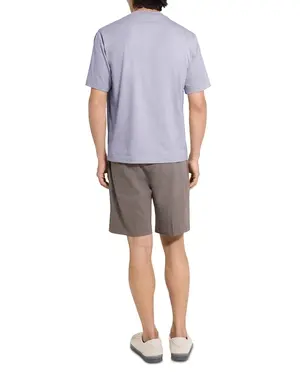 Theory Relaxed Fit Striped Tee - Gray Lilac