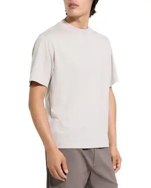 Theory Relaxed Fit Striped Tee - Silver Cloud
