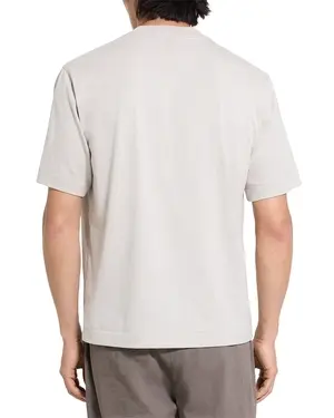 Theory Relaxed Fit Striped Tee - Silver Cloud