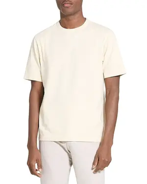 Theory Short Sleeve Crewneck Tee Tinted Seashell