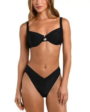 L'Agence Adrienne Bikini Top - Black