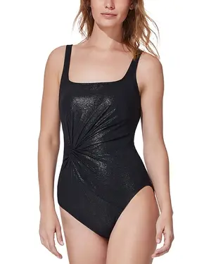 GOTTEX Square Neck One Piece Swimsuit - Black