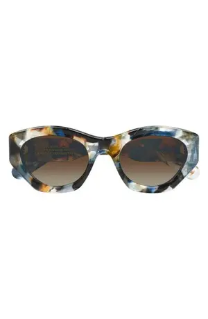 Chloé 53mm Gradient Cat Eye Sunglasses Grey