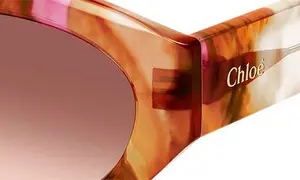 Chloé 53mm Gradient Cat Eye Sunglasses - Havana