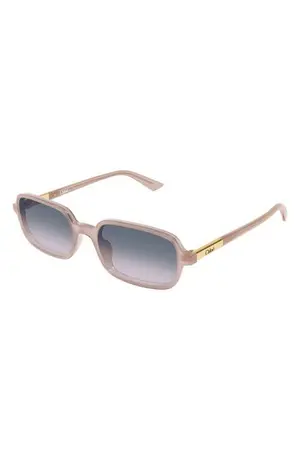 Chloé 53mm Gradient Rectangular Sunglasses