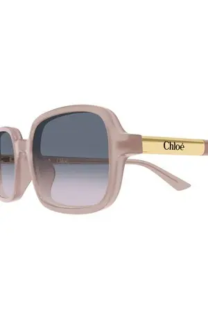 Chloé 53mm Gradient Rectangular Sunglasses