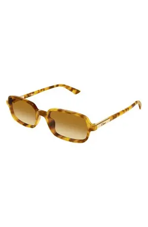 Chloé 53mm Gradient Rectangular Sunglasses - Havana