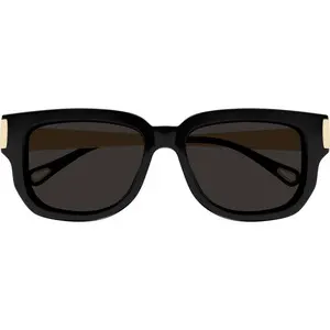 Chloé 54mm Rectangular Sunglasses - Black