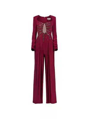 ARAFTU Embellished Cutout Jumpsuit - Red