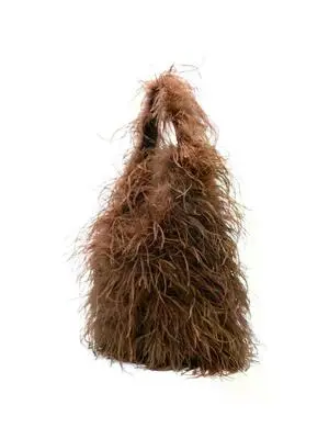 YVES SALOMON Shoulder Bag With Feather Detailing