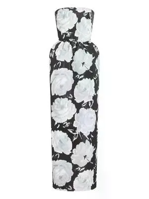 PATOU Floral Maxi Dress - Black