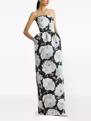 PATOU Floral Maxi Dress - Black