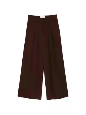 Eric Bompard Pleated Wool Palazzo Pants