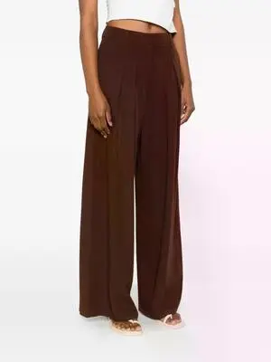 Eric Bompard Pleated Wool Palazzo Pants